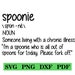 Spoonie Definition SVG PNG Tshirt Design Spoonie Spoon - Etsy UK