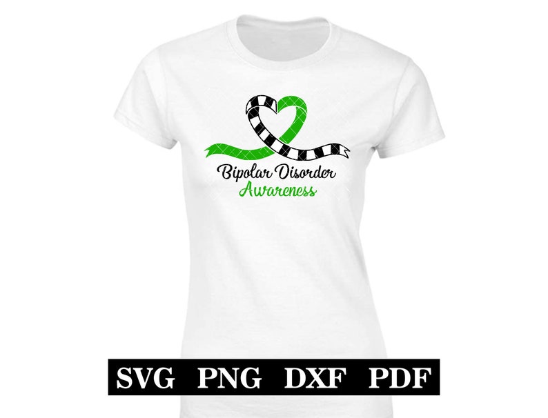 Bipolar Disorder Awareness SVG PNG Cricut Heart Ribbon - Etsy