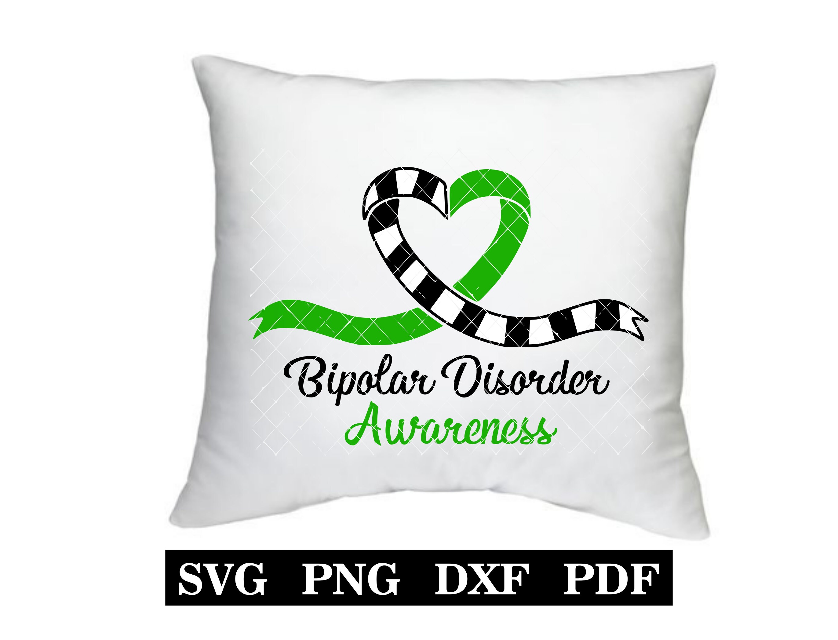 Bipolar Disorder Awareness SVG PNG Cricut Heart Ribbon - Etsy