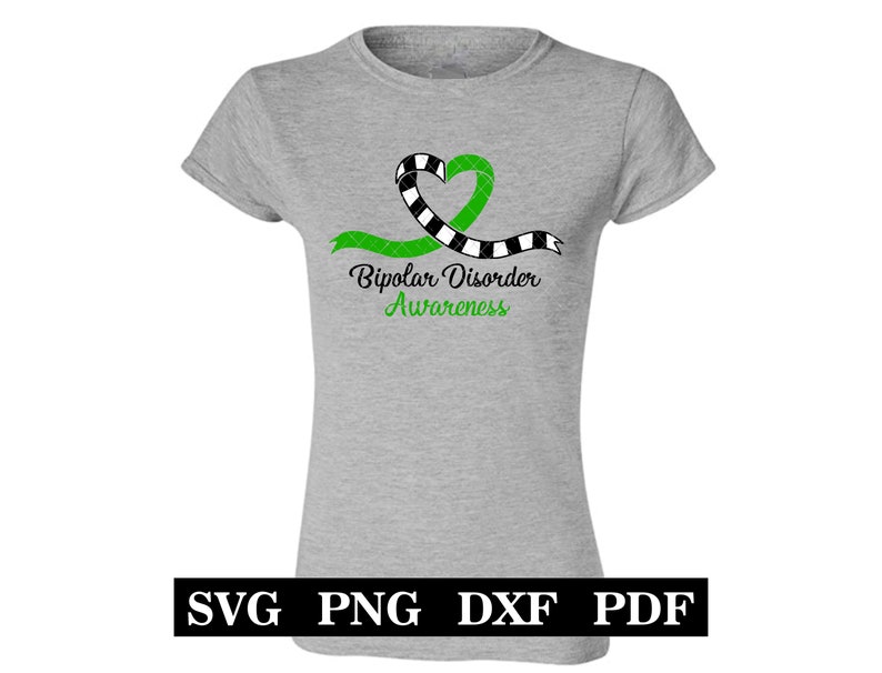 Bipolar Disorder Awareness SVG PNG Cricut Heart Ribbon - Etsy