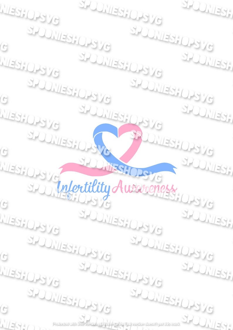 Infertility Awareness, Heart Ribbon, SVG Design, Warrior, Strength ...
