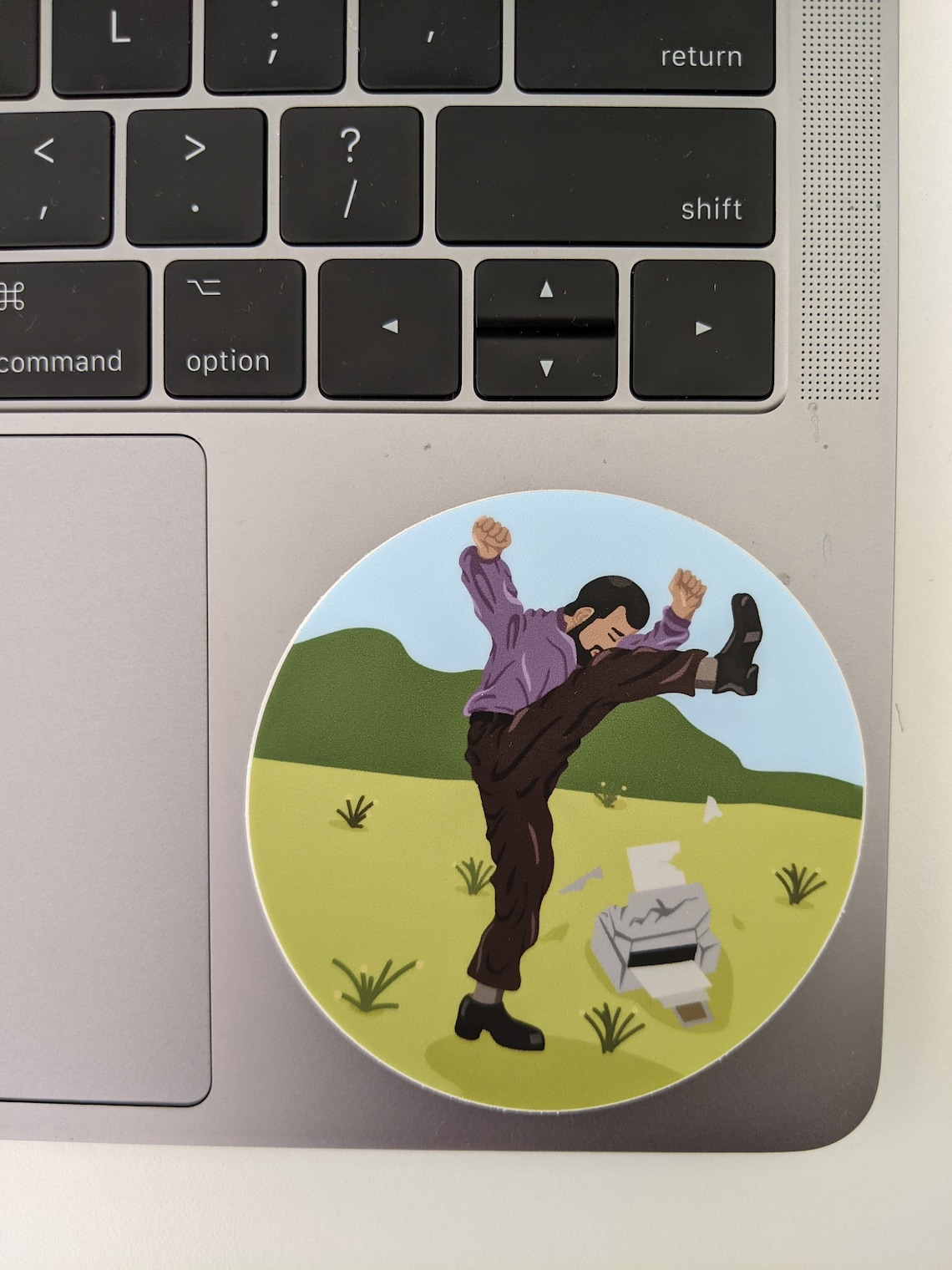 Office Space Smashing Printer Vinyl Sticker. Samir Laptop, Waterbottle ...