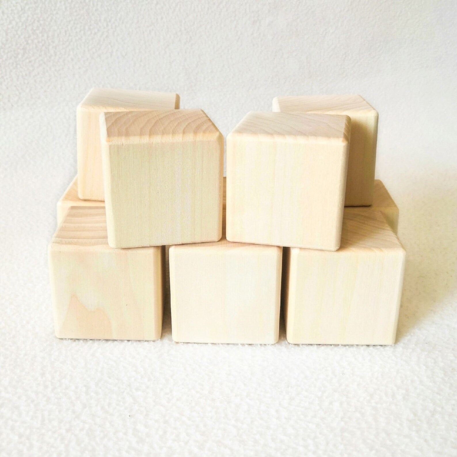 Set of 10 wooden blocks 2x2 inch Smoothly sanded blank wooden | Etsy