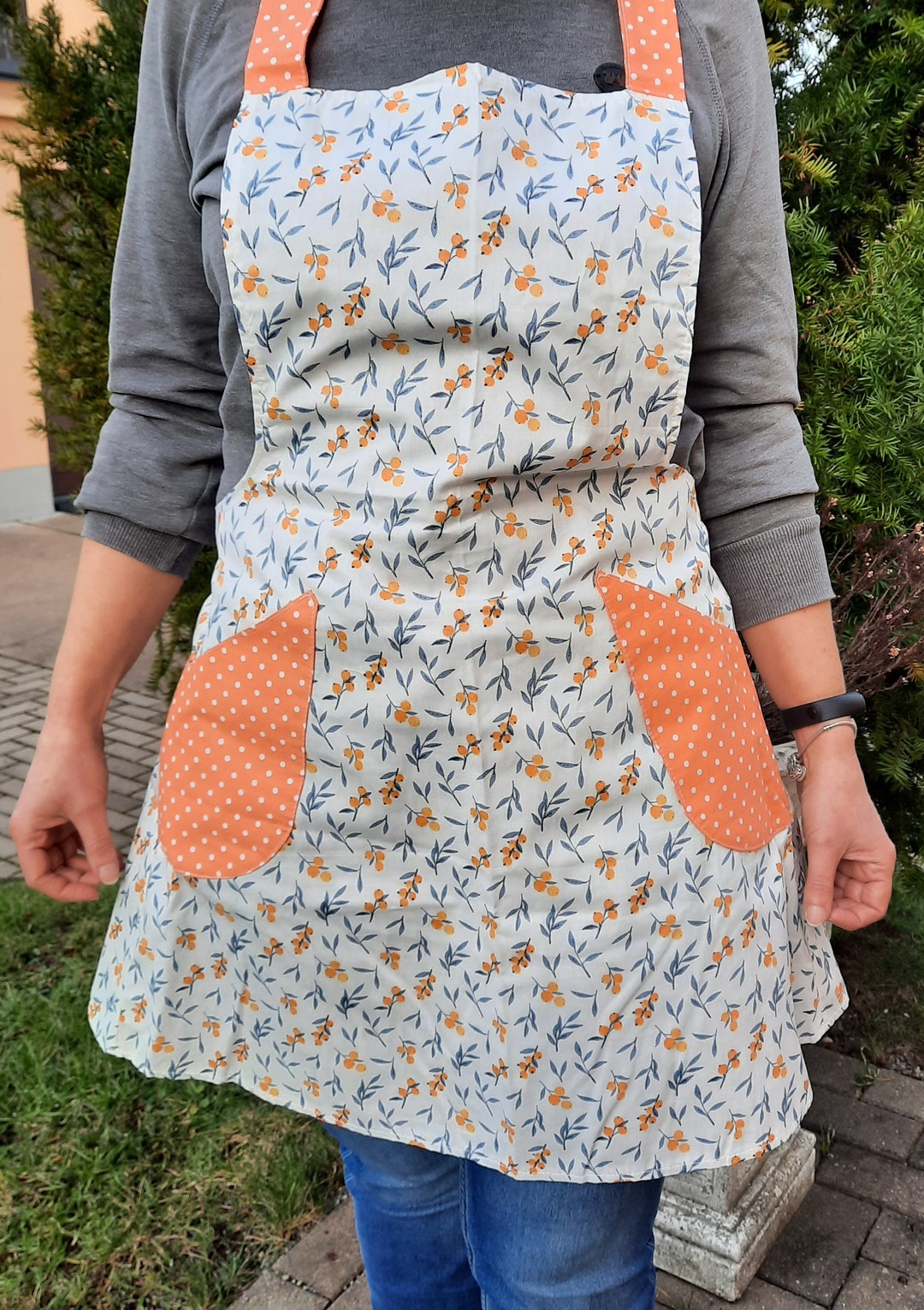 Women's Cooking Apron, Cotton Apron, Apron for Cooking Size. L 42/44 ...