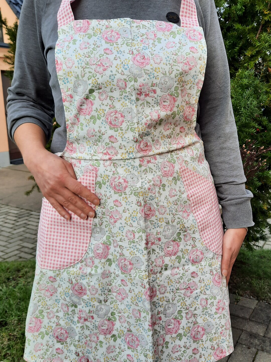 Women's Cooking Apron, Cotton Apron, Apron for Cooking Size. L 42/44 ...