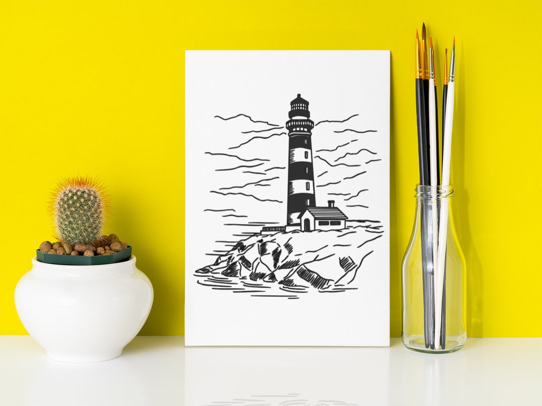 Lighthouse Wall Posters Laminate, Set of Six (6) Bedroom, Kid's Room ...