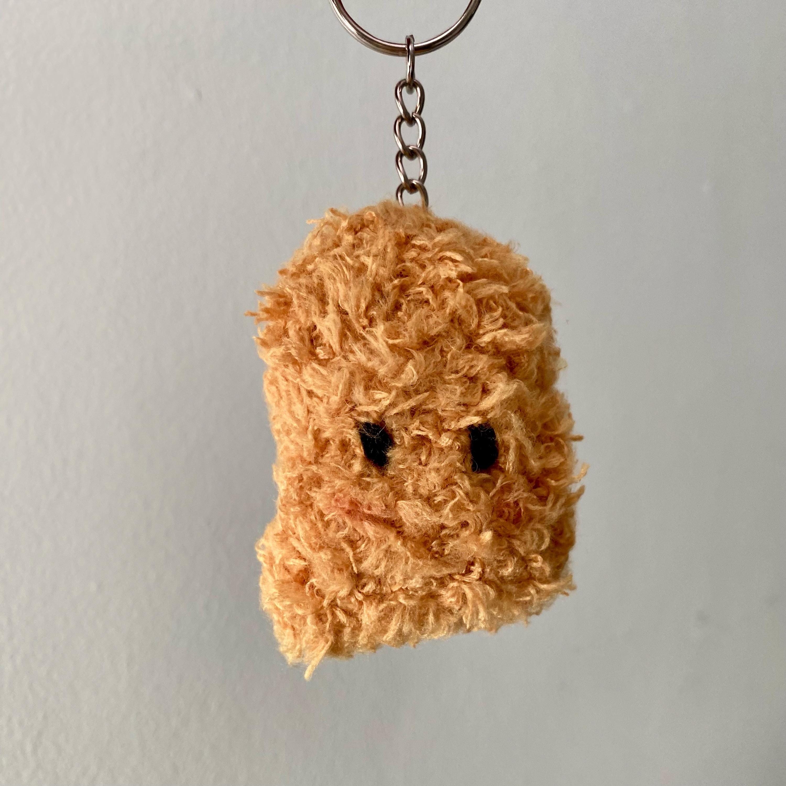 Chicken Nugget Keychain, Kawaii Crochet Food Bag Charm, Emotional ...