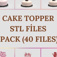 10 Birthday Cake Topper STL Files, 3D Print Models for Bakers, 3D Print ...