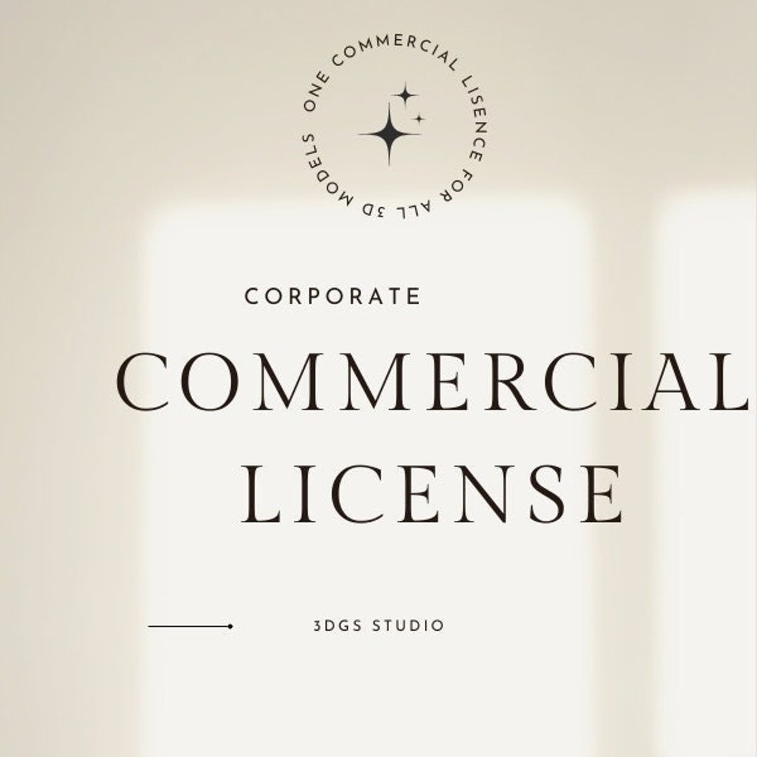 Commercial License for All 3D Stl Files - Etsy