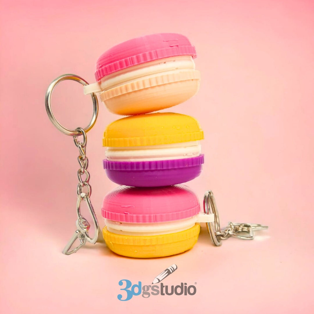 Macaron Keychain 3D Stl File, Stl File 3d Printing, Keychain Print ...