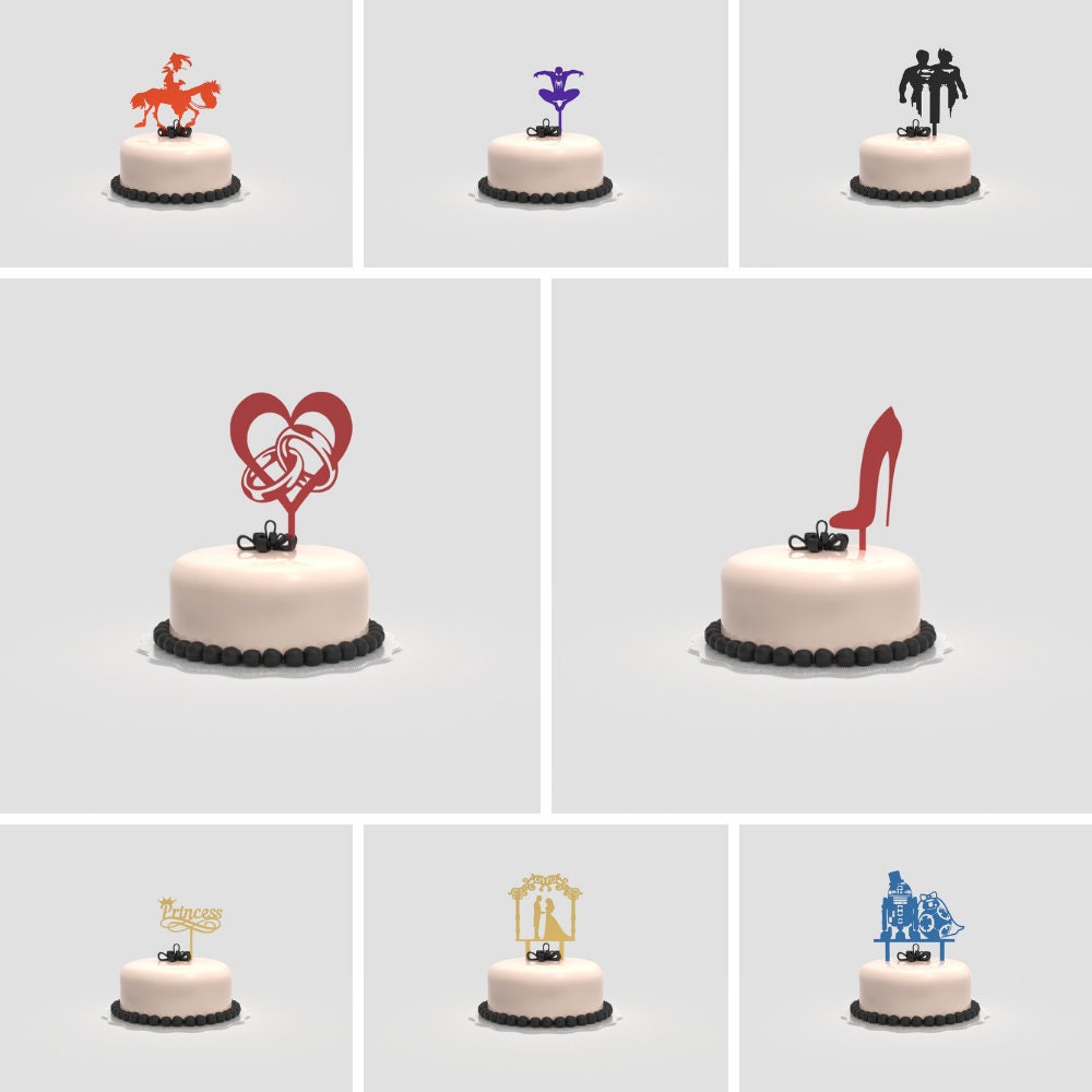 Cake Topper Pack 3D Print Stl File 3D Cake Topper Models - Etsy UK