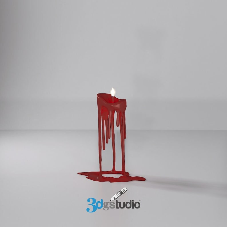 Melting Candle 3D Stl File, 3D Halloween Print Files - Etsy