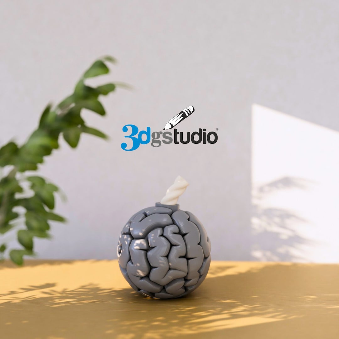 3D Print File, Brain Bomb, Stl File 3d Printing, Home Decor Stl Files ...