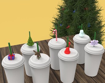 Christmas Straw Topper Stl - Etsy