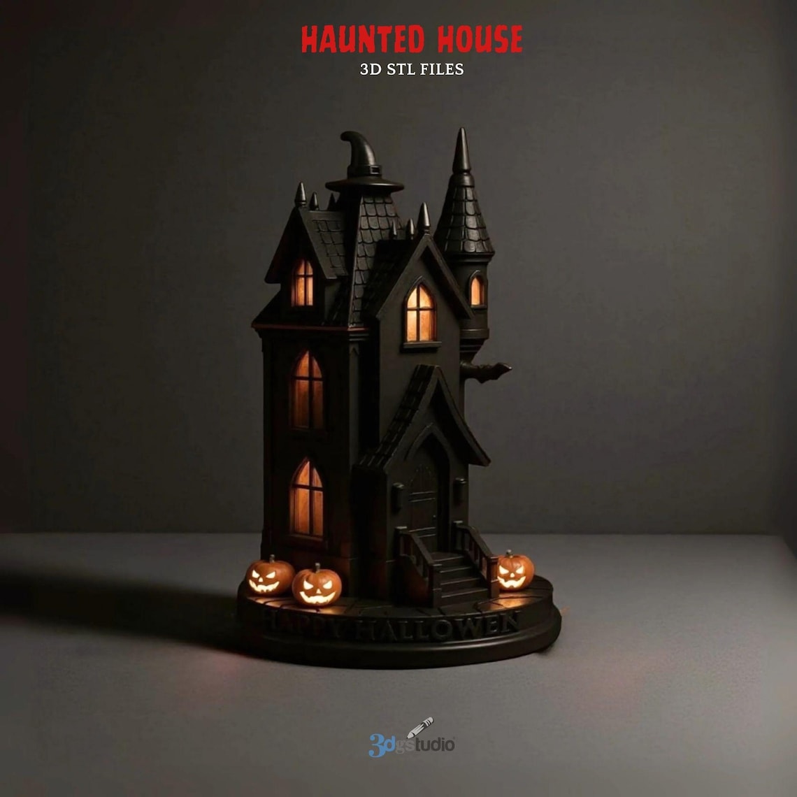 Haunted House 3D STL File, Halloween Decor, STL Files for 3D Printing ...