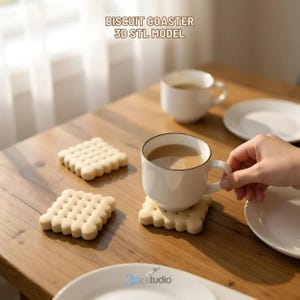 Biscuit Coaster 3D Print Stl File, 3D Coaster Print Files - Etsy