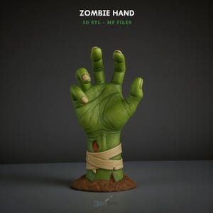 Zombie Hand 3D Print File, Horror Decor Zombie Hand Statue STL File ...