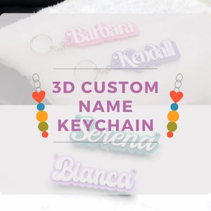 Custom Personalized Name Keychain 3D Print STL Files, Stl Files for 3D ...