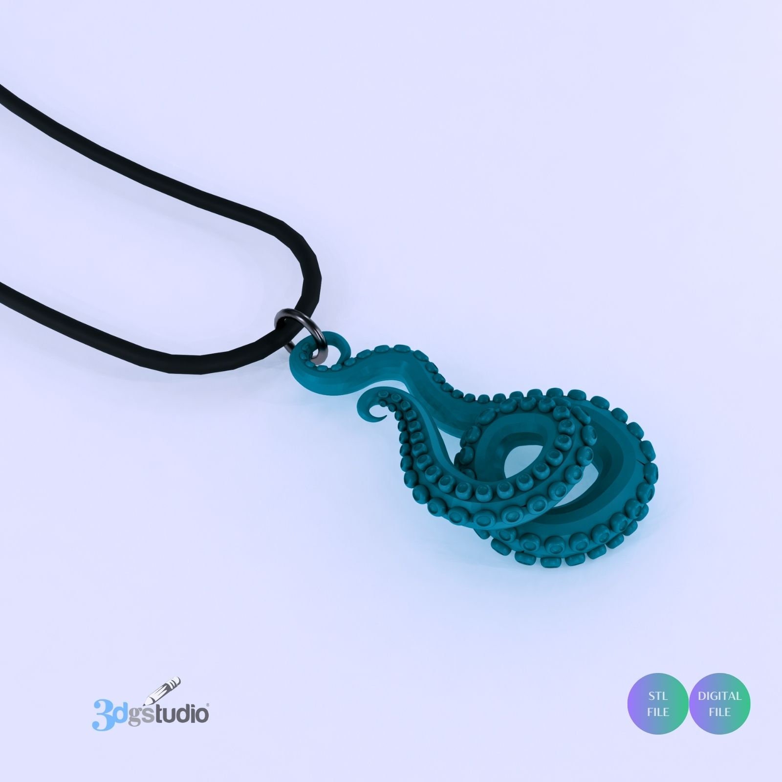 3D Print File, Tentacle Pendant, Stl File 3d Printing, Necklace Stl ...