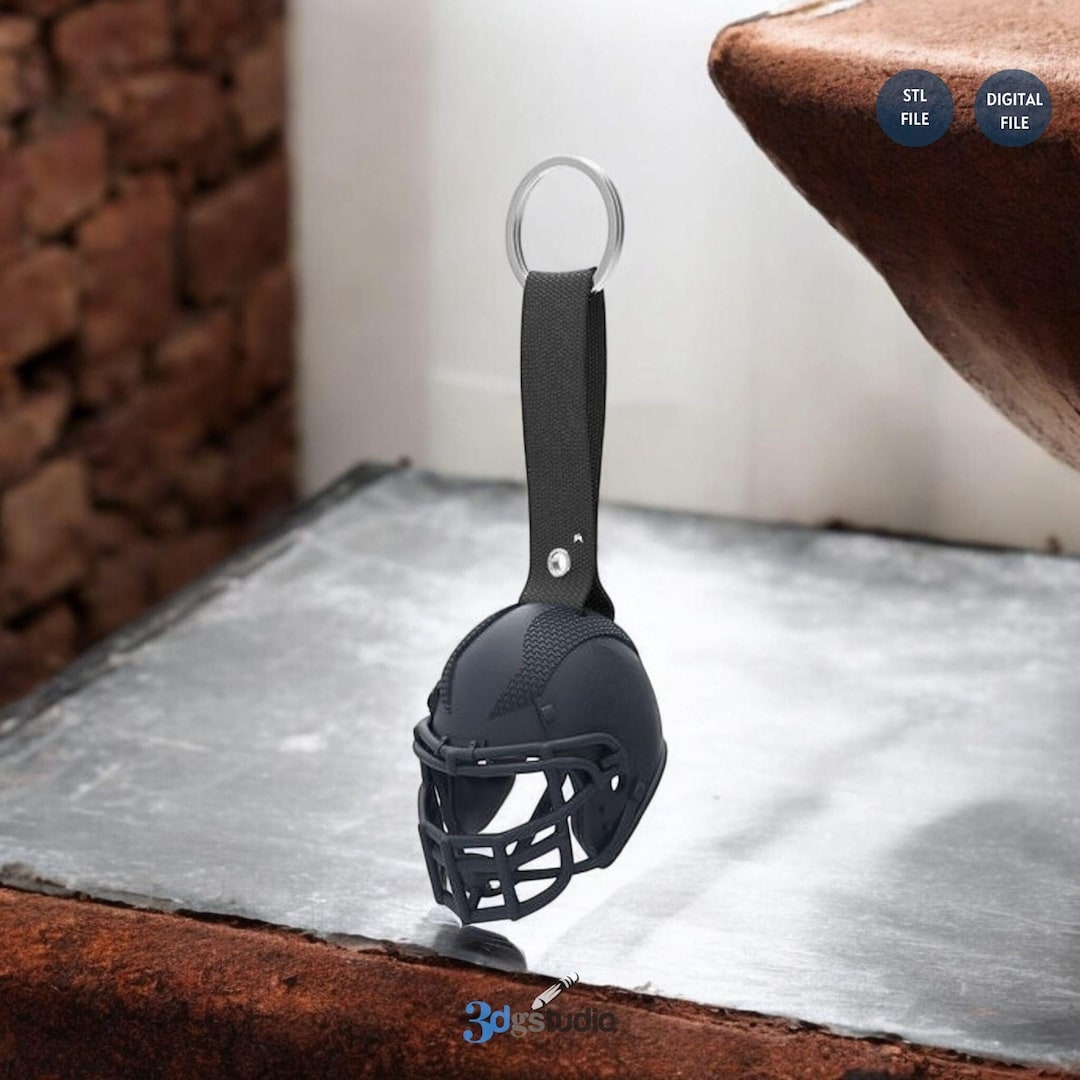 3D Print American Football Helmet Keychain STL File - Etsy
