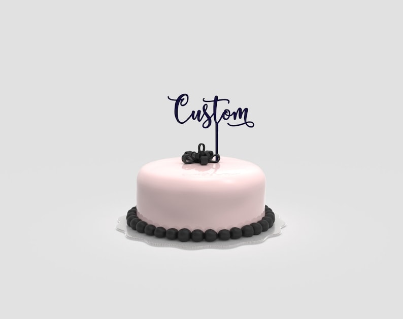 Custom Cake Topper 3D Print Files, Personizable 3D Stl Files, 3D Cake ...
