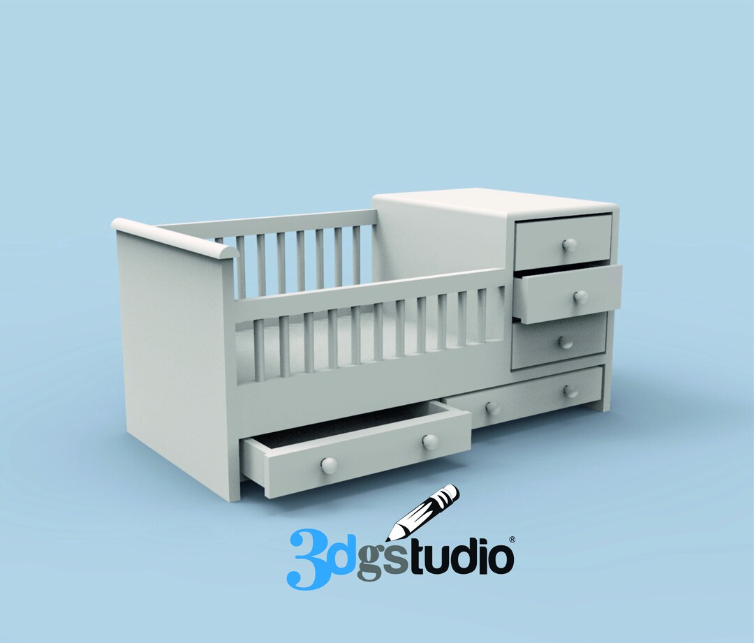 3D Print File, Dollhouse Baby Cradle, Stl File 3d Printing, Dollhouse ...