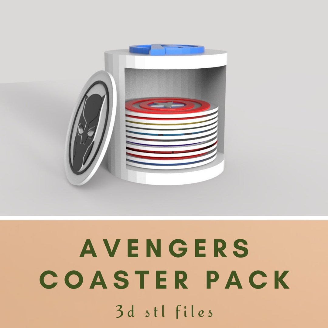 Avengers Coaster Pack 3D Stl Files - Etsy
