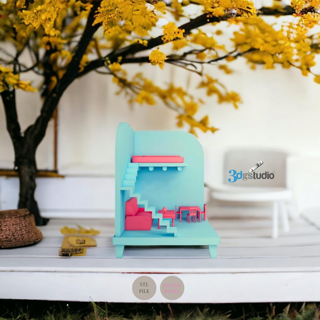 3D Print File, Dollhouse Duplex, Stl File 3d Printing, Dollhouse Stl ...