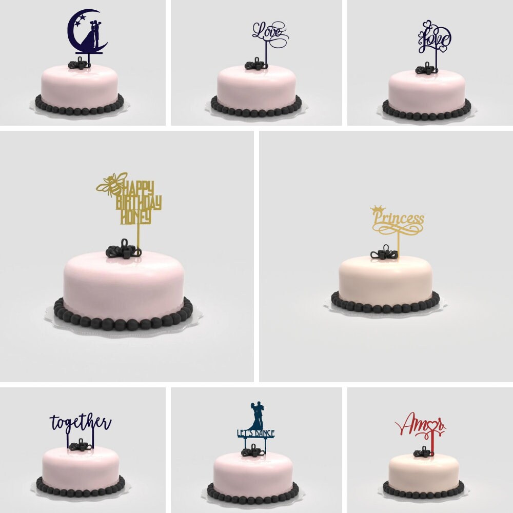 Cake Topper Pack 3D Print Stl File 3D Cake Topper Models - Etsy Canada