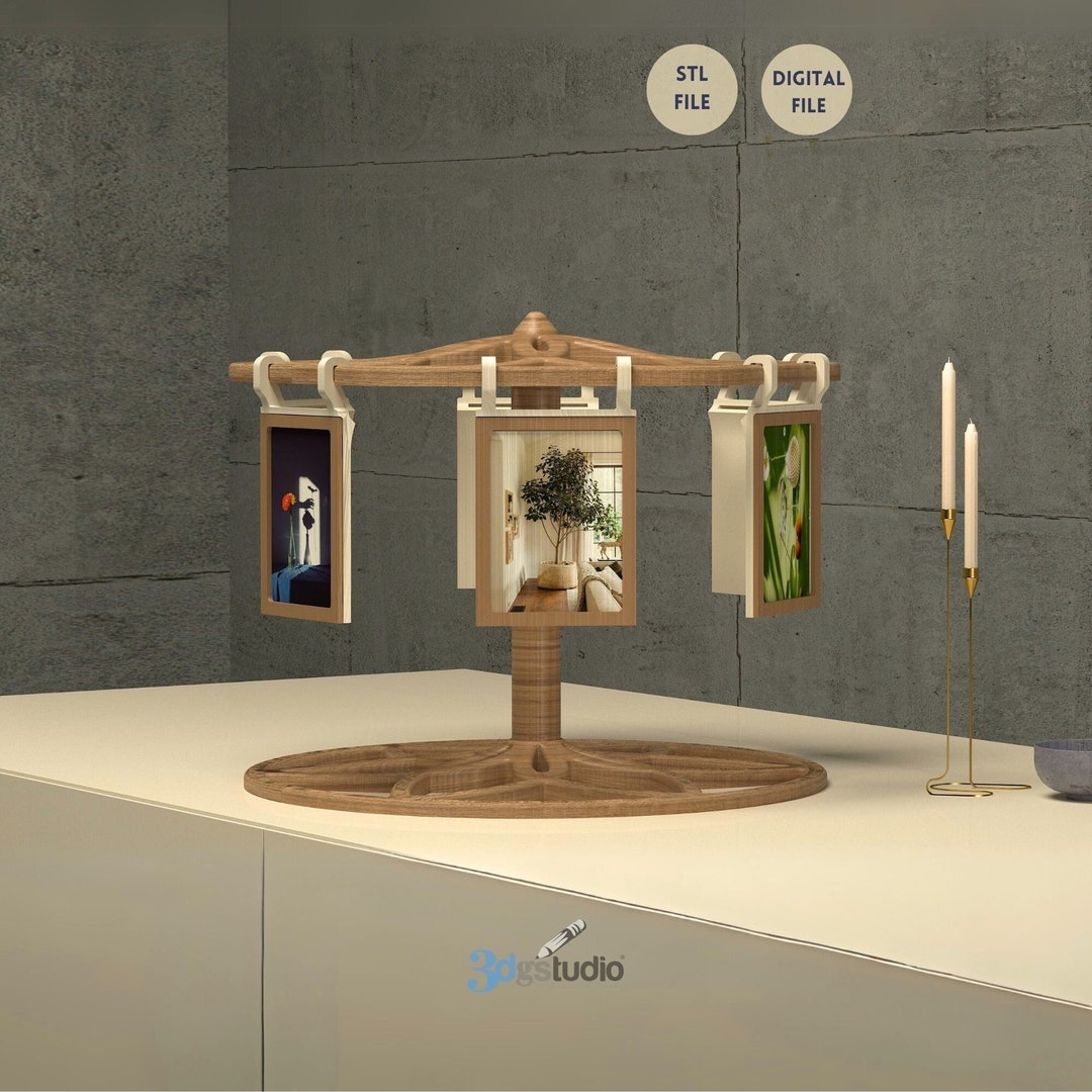 3D Print File, Carousel Photo Frame, Stl File 3d Printing, Frame Stl ...