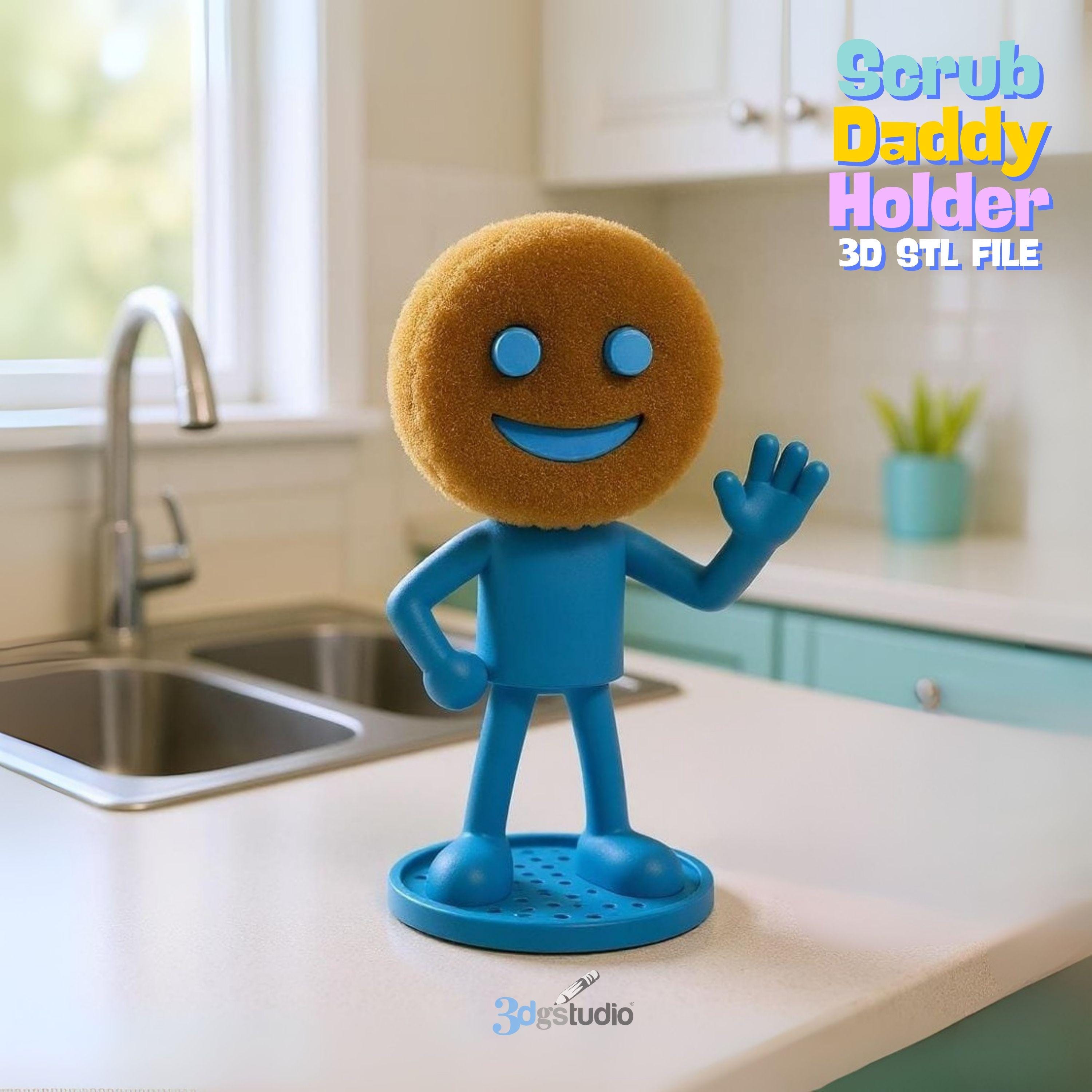 Scrub Daddy Holder 3D STL File: Kitchen Sink Caddy Printable Model - Etsy