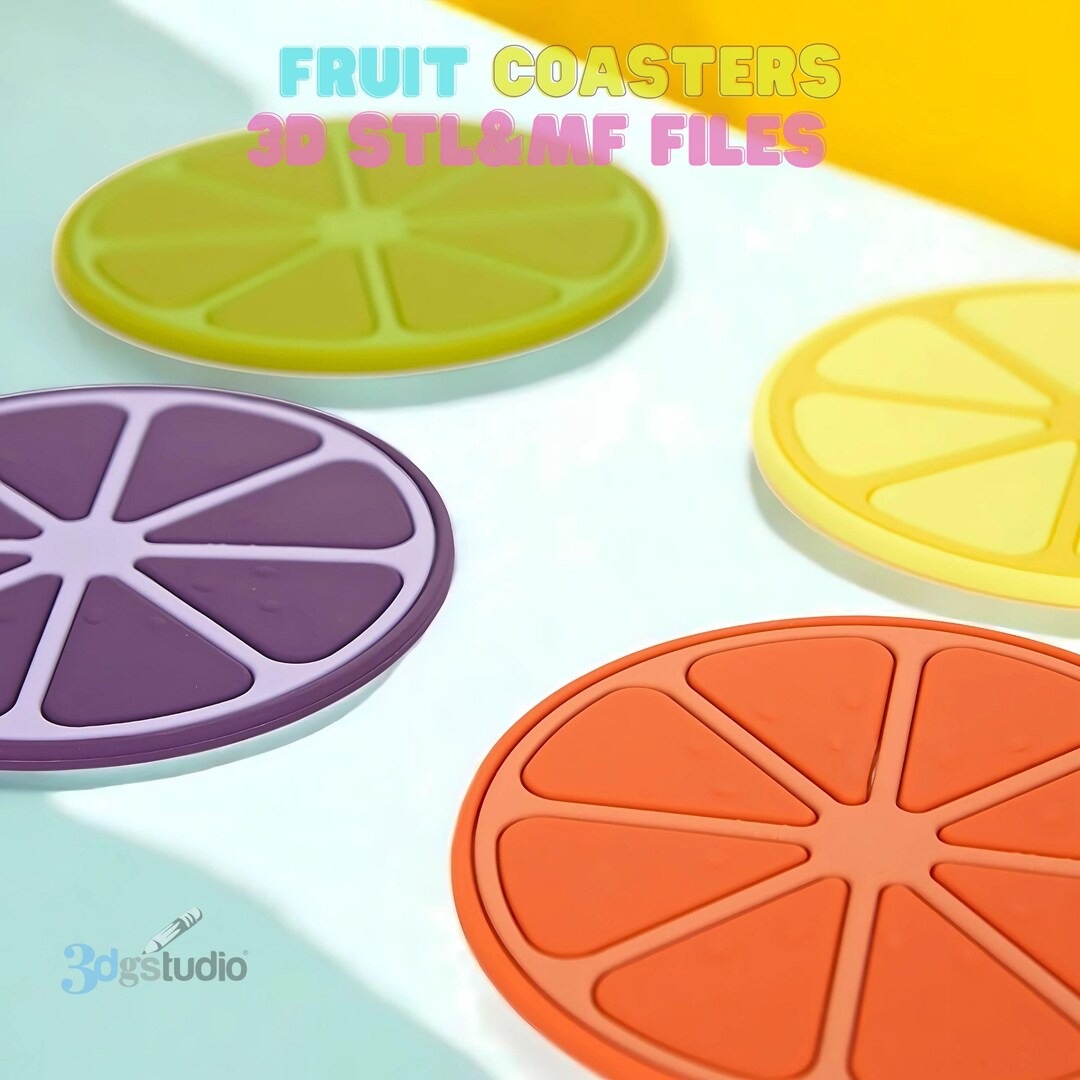 Fruit Coasters 3D Print Stl Files, Stl Files for 3D Printers, 3D ...