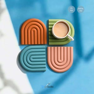 Nordic Rainbow Coaster 3D Print Stl File, Stl File 3d Printing, Coaster ...