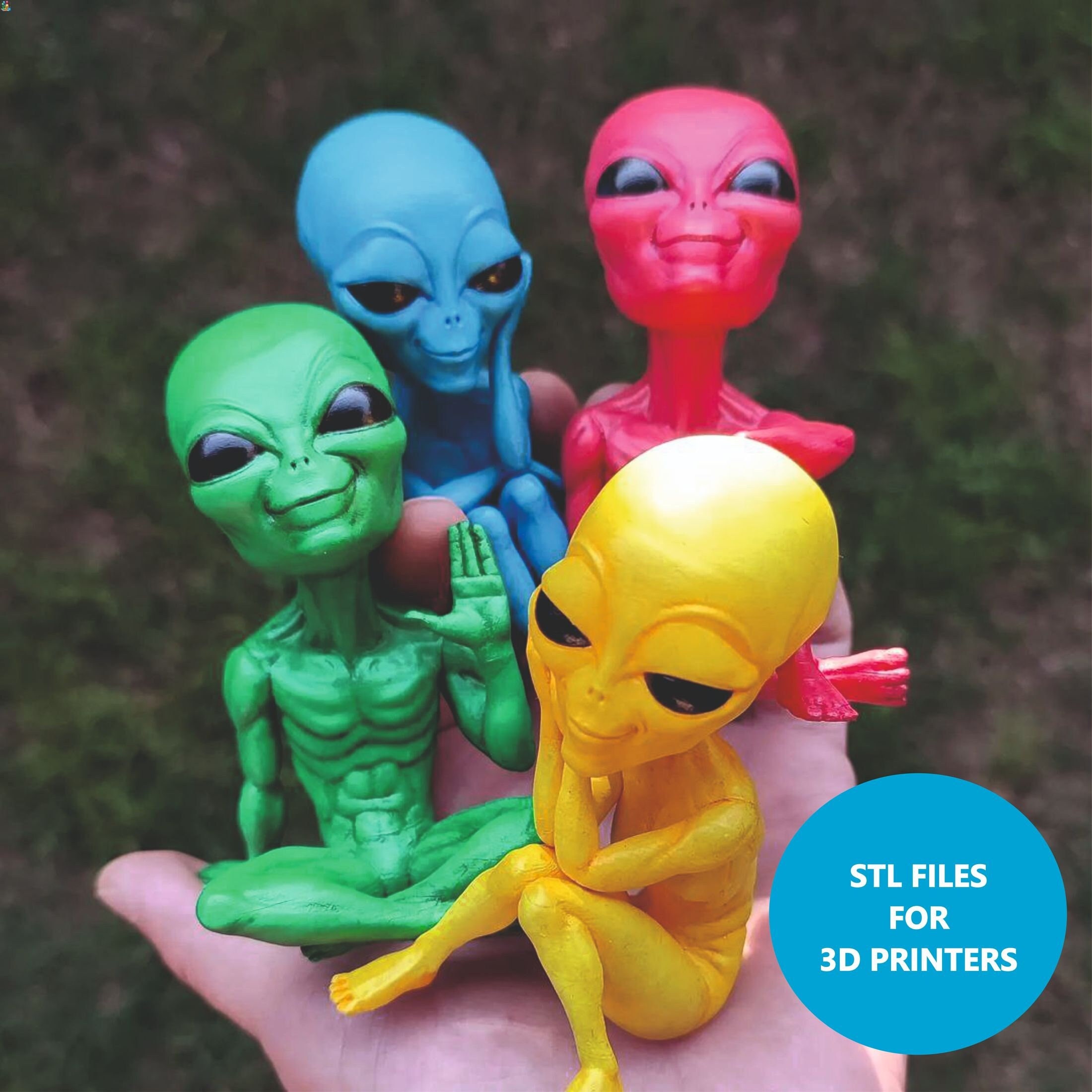 Mini Cute Aliens Stl Files Stl File for 3D Printers 3D | Etsy India