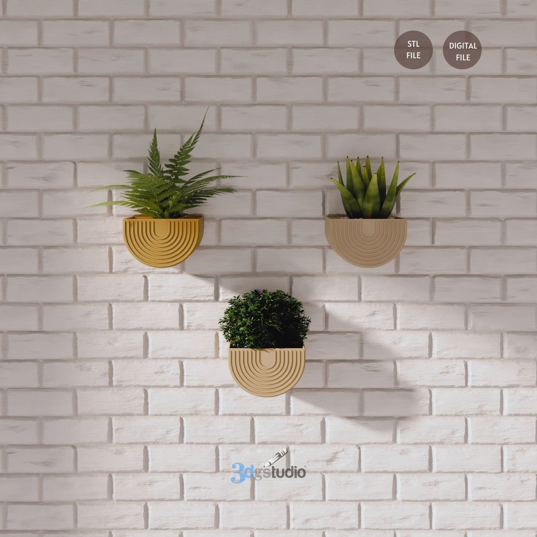 Modern Wall Planter 3D Stl File, Stl File 3d Printing, Planter Print ...