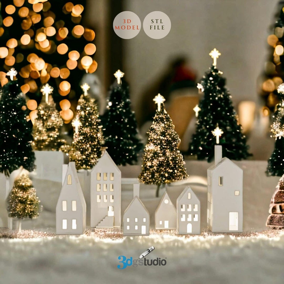 Christmas Houses 3D Stl Files, 3D Christmas Print Files - Etsy