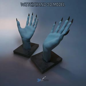 Witch Hand 3D Stl Files, 3D Halloween Print Files, Gothic Themed ...