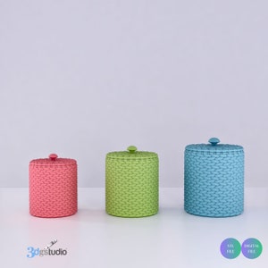 3D Print File, Patterned Storage Container, Stl File 3d Printing ...