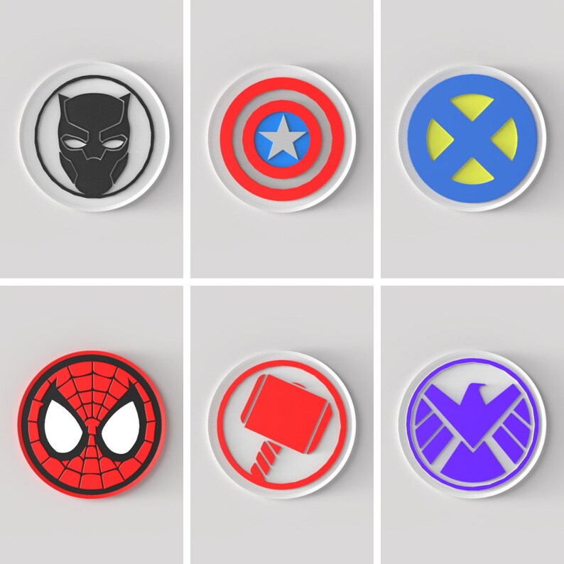 Avengers Coaster Pack 3D Stl Files Stl Files for 3D Printers - Etsy