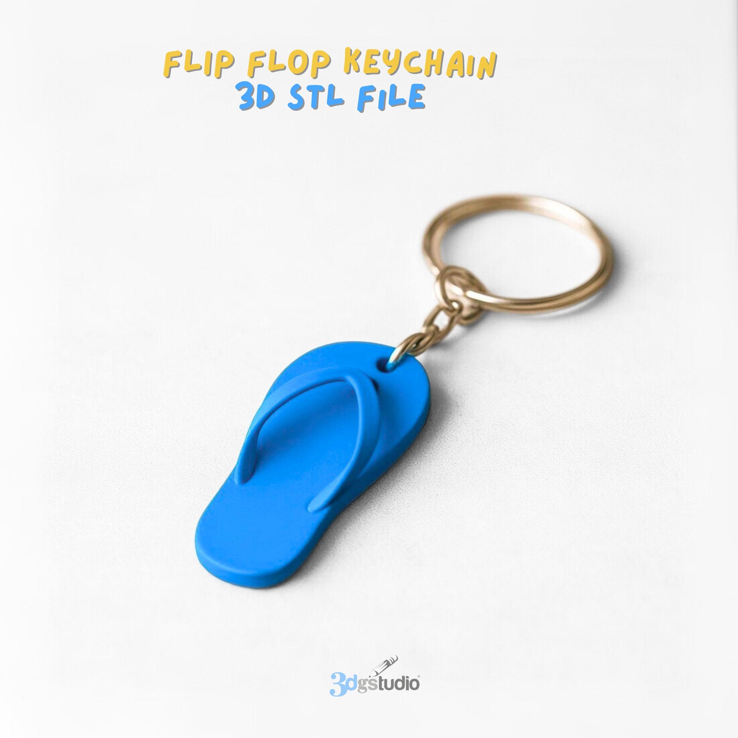 Flip Flop Keychain 3D Print Stl File, Keychain Print Files - Etsy