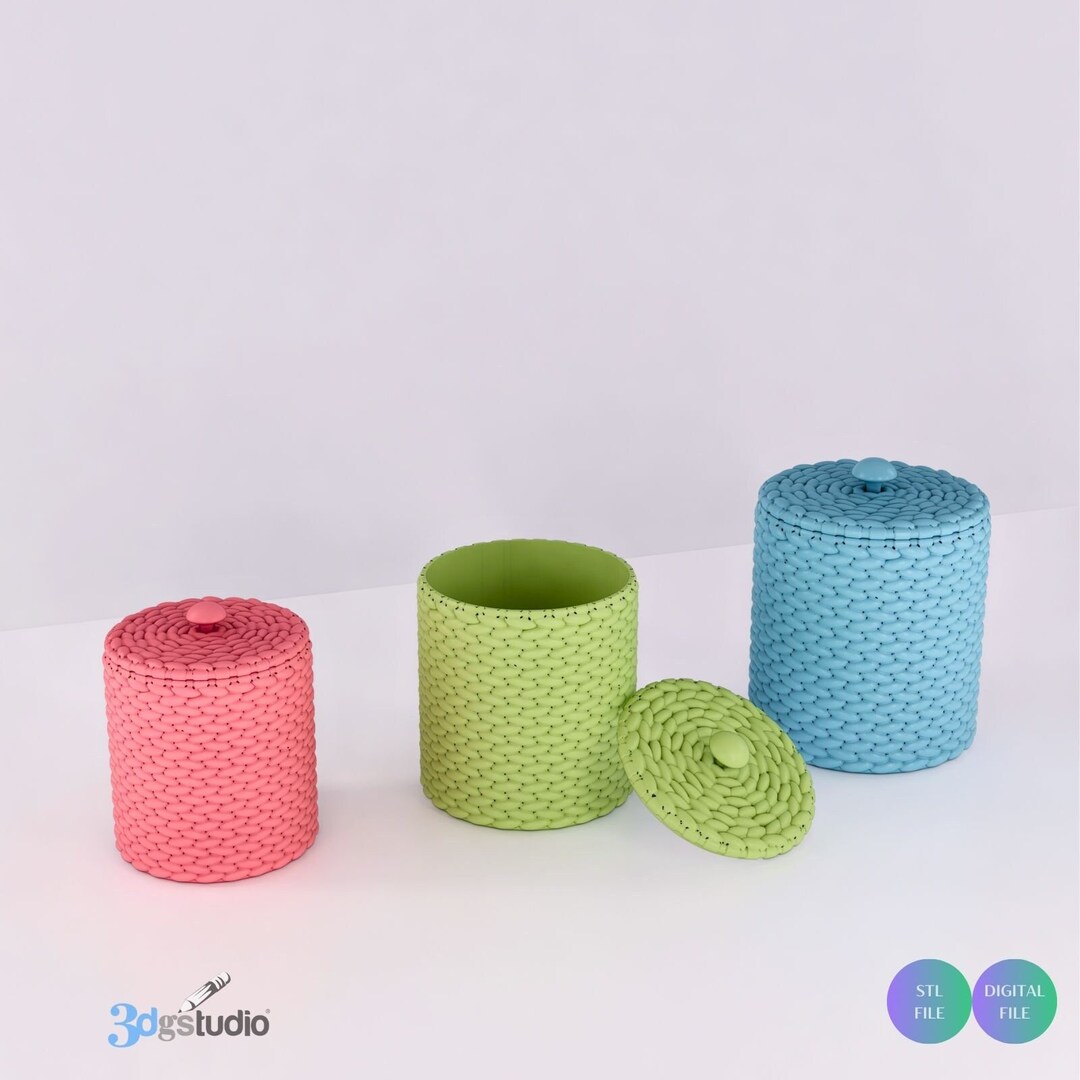 3D Print File, Patterned Storage Container, Stl File 3d Printing ...