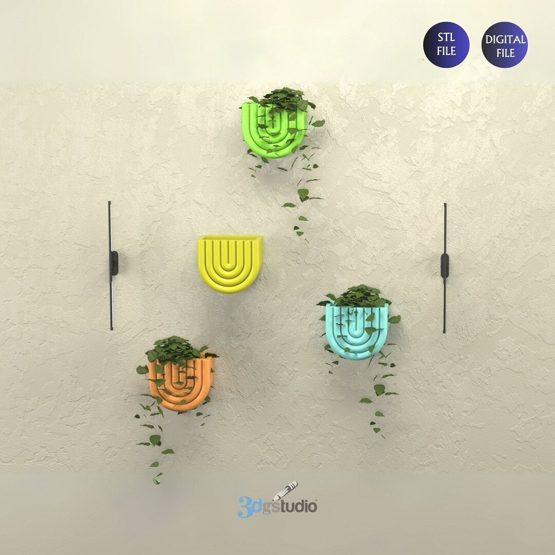 Nordic Wall Planter 3D Print Stl File, Stl File 3d Printing, Wall ...