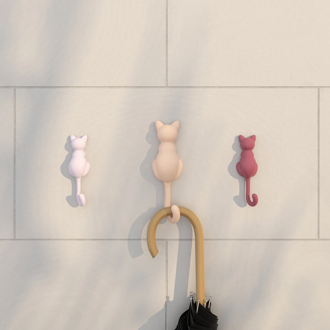 3D Print File, Cat Holder, Stl File 3d Printing, Wall Decoration Stl ...