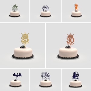 Cake Topper Pack 3D Print Stl File | 3D Cake Topper Bundle - Etsy