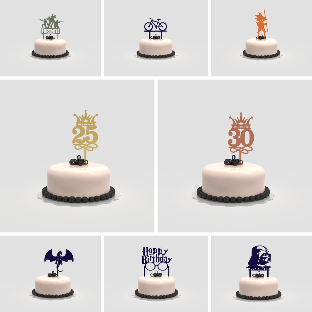 Cake Topper Pack 3D Print Stl File 3D Cake Topper Models - Etsy Canada