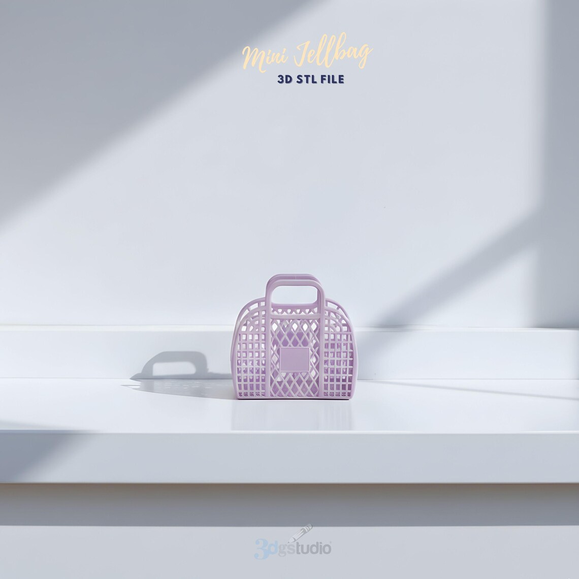 Mini Jellybag STL File, Retro Basket Keychain 3D Print Files, Cute ...