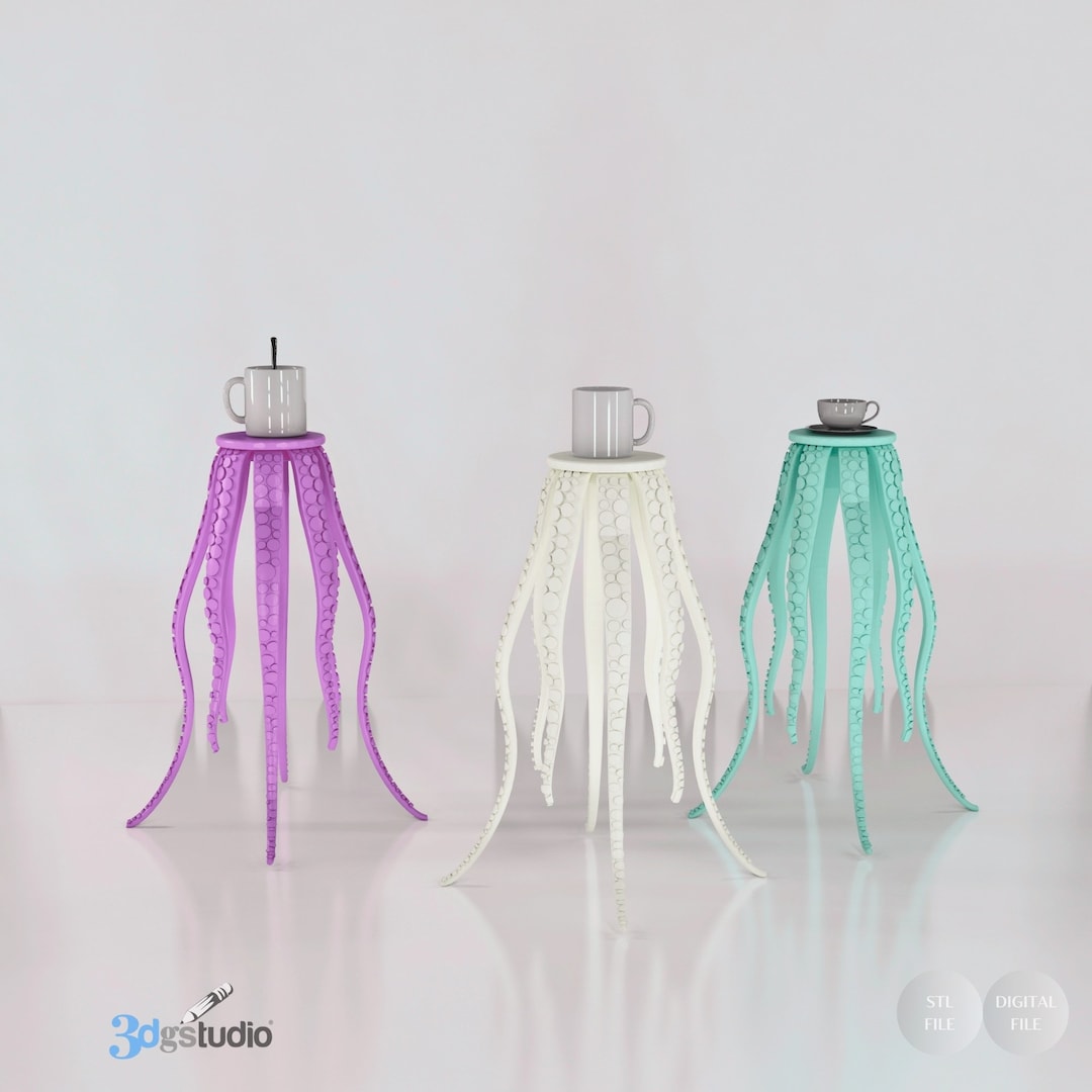 3D Print File, Tentacle Table, Stl File 3d Printing, Tentacle Stl Files ...