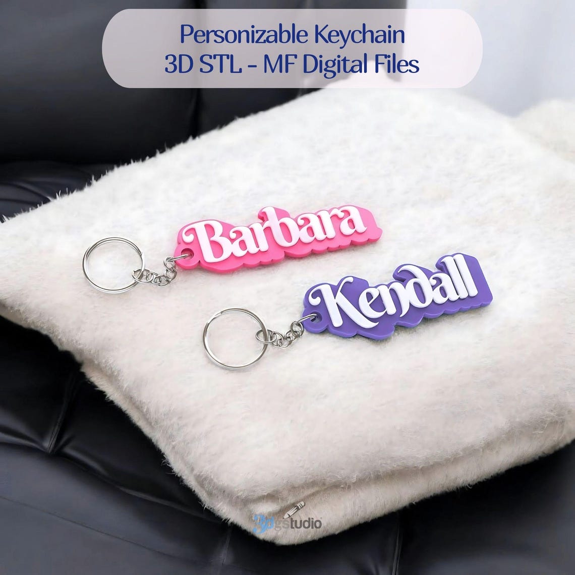 Custom Name Keychain STL Files, Stl Files for 3D Printers, Customizable ...