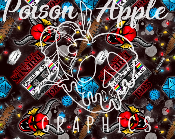 Stranger Things Seamless Pattern - Etsy