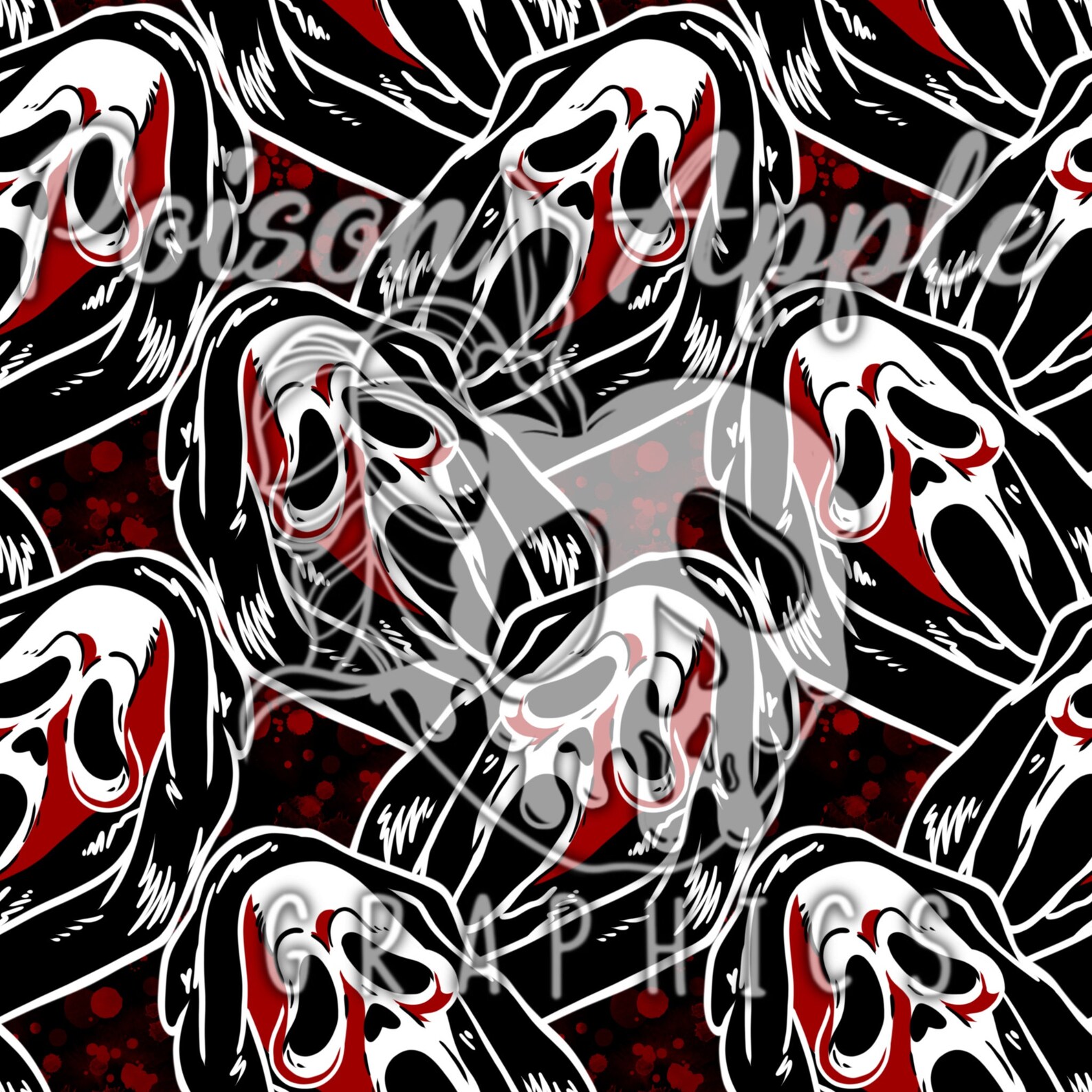 Scream Movie Seamless Pattern | Etsy